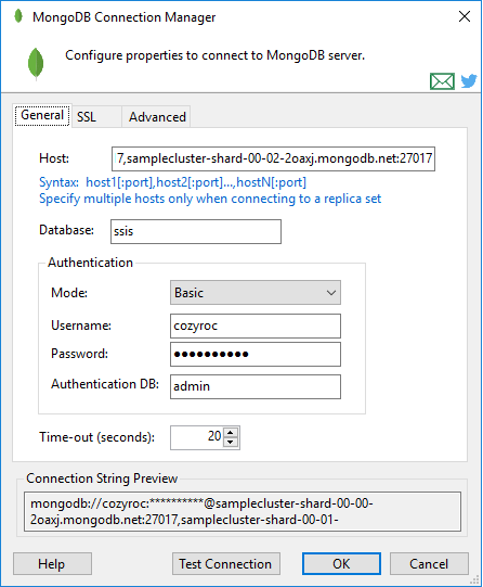 MongoDB Connection | COZYROC